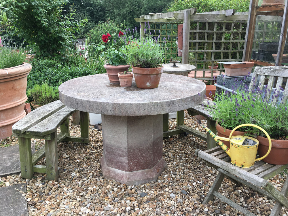 Round Stone Table on Octagonal Base | Our Products | Mud Mountain ...